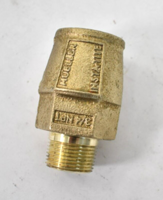 Mueller Insta-Tite Low Lead Brass Straight Coupling 3/4" IPS Threaded ...
