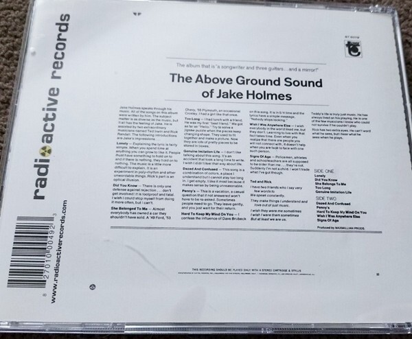 The Above Ground Sound Of Jake Holmes CD 1967 Psych Folk Rock * Dazed ...