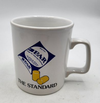 Vintage Ear Plugs Hearing Protection Coffee Mug Cup Ad Promo Medical ...