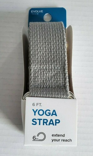 Evolve Yoga Strap Gray 6 Feet Machine Washable 100% Polyester Durable D ...