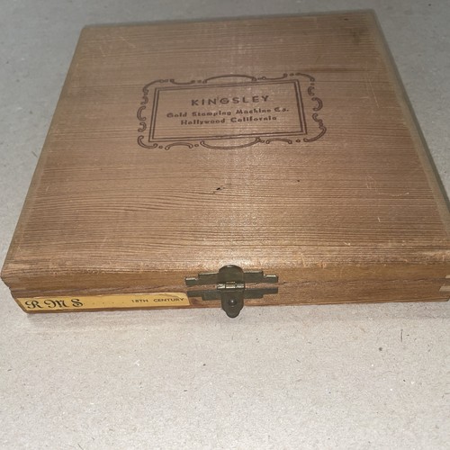 Vintage KINGSLEY Machine Hot Foil - 18TH CENTURY INITIALS Type Set in ...