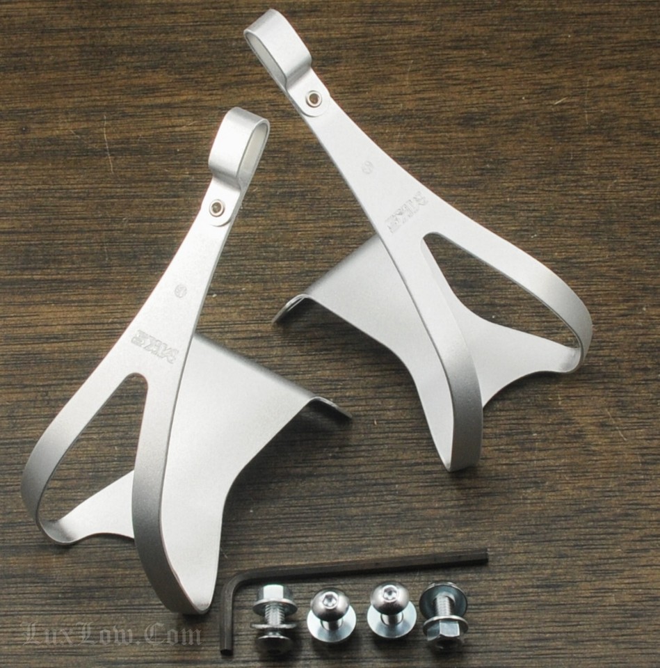 NOS MKS RoadBike Pedal TOE CLIPS Steel Alloy Leather NJS FixedGear ...