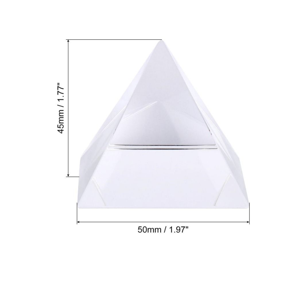 Shiny Ornament Glass Paperweight White Crystal Crystal Pyramid Paper ...