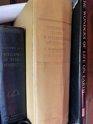 WEBSTER’S 3RD NEW INTERNATIONAL EXTRA LARGE YELLOW DICTIONARY EXCELLENT ...