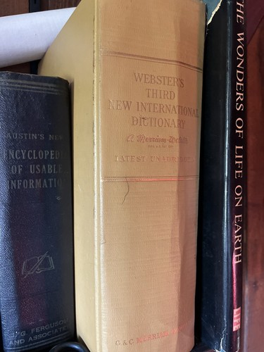 WEBSTER’S 3RD NEW INTERNATIONAL EXTRA LARGE YELLOW DICTIONARY EXCELLENT ...