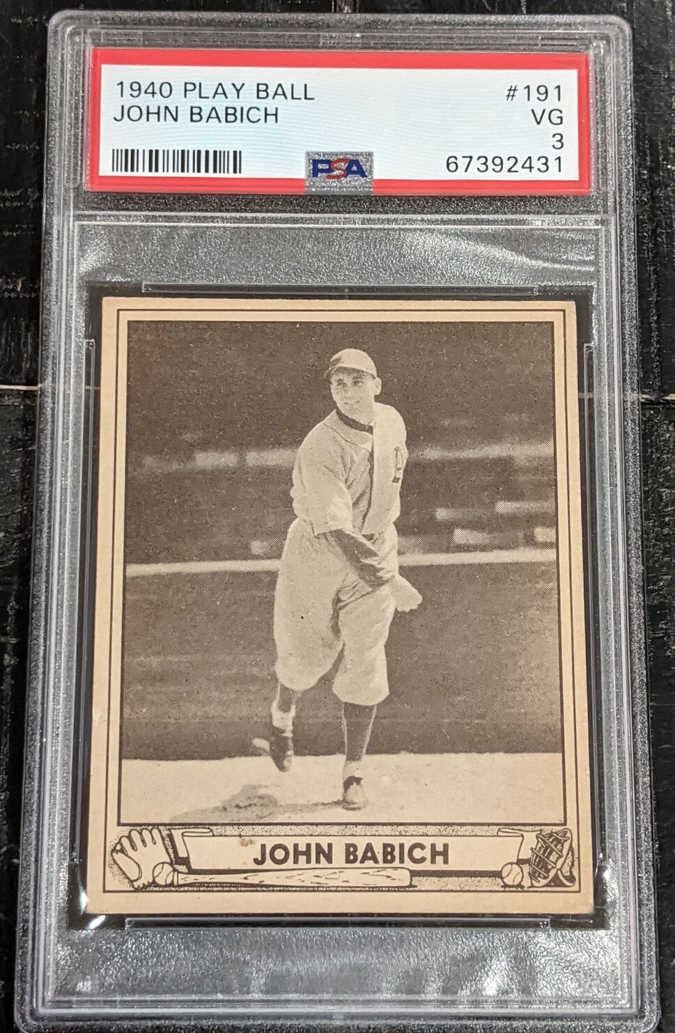 1940 Play Ball John Babich PSA 3 VG #191 Vintage Philadelphia Athletics ...