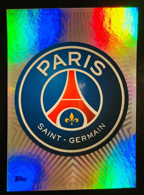 2019-20 Topps UEFA Champions League # 365 PSG team badge logo foil ...