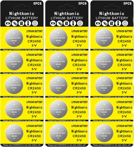 20 Pcs Pack - CR2450 Battery 3V Lithium Button Cell Coin 2450 Batter ...