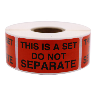 This Is A Set Do Not Separate FBA Red Warning Ship Label Stickers 500 ...