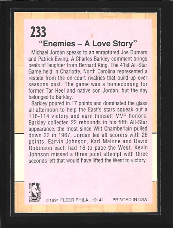 1991-92 Fleer Basketball 1991 All-Star Game Michael Jordan #233 | eBay