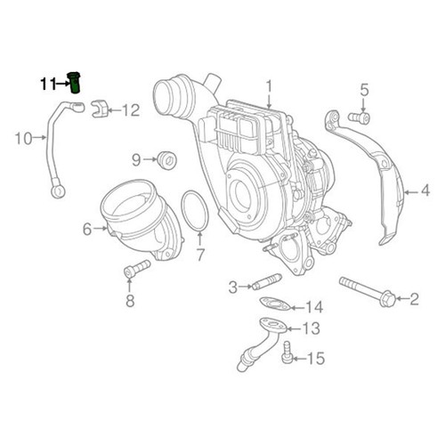 For Jeep Grand Cherokee 14-18 Jeep 68148137AA Lower Turbocharger Oil ...