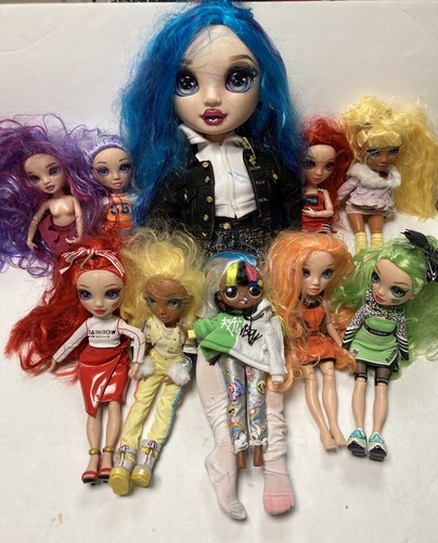 Rainbow High Dolls Lot of 10 Ruby Jade Emi Lights Sunny Amaya Shoes And ...
