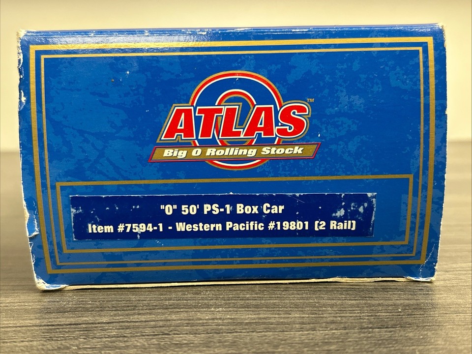 Atlas O Scale 2-Rail #7594-1 50’ PS-1 Box Car Western Pacific #19801 ...