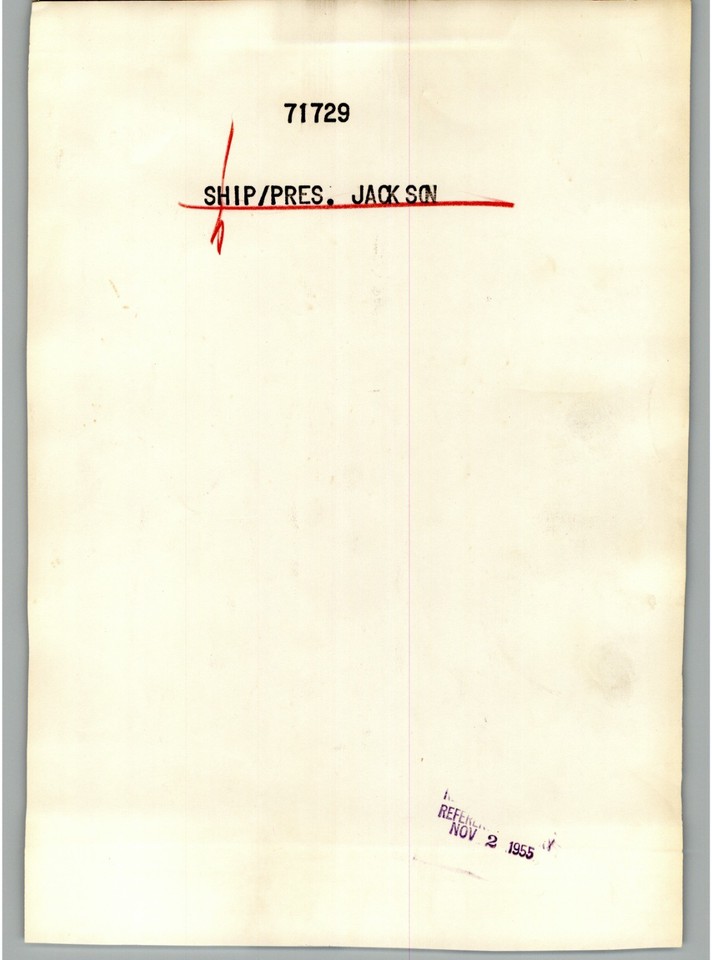 FIREBOATS Water Salute SS President Jackson SAN FRANCISCO 1955 Press ...