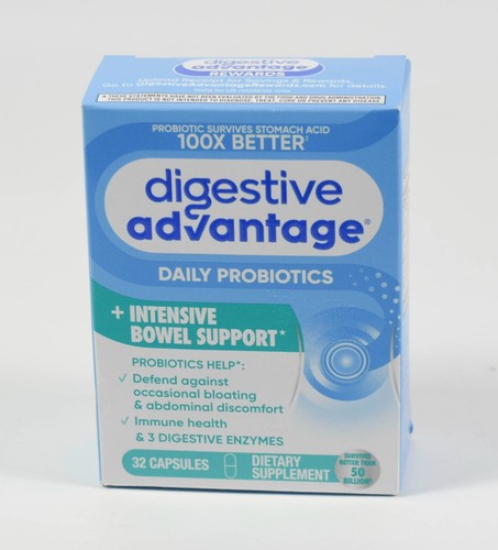 Digestive Advantage Daily Probiotic +INTENSIVE BOWEL SUPPORT 32 ...