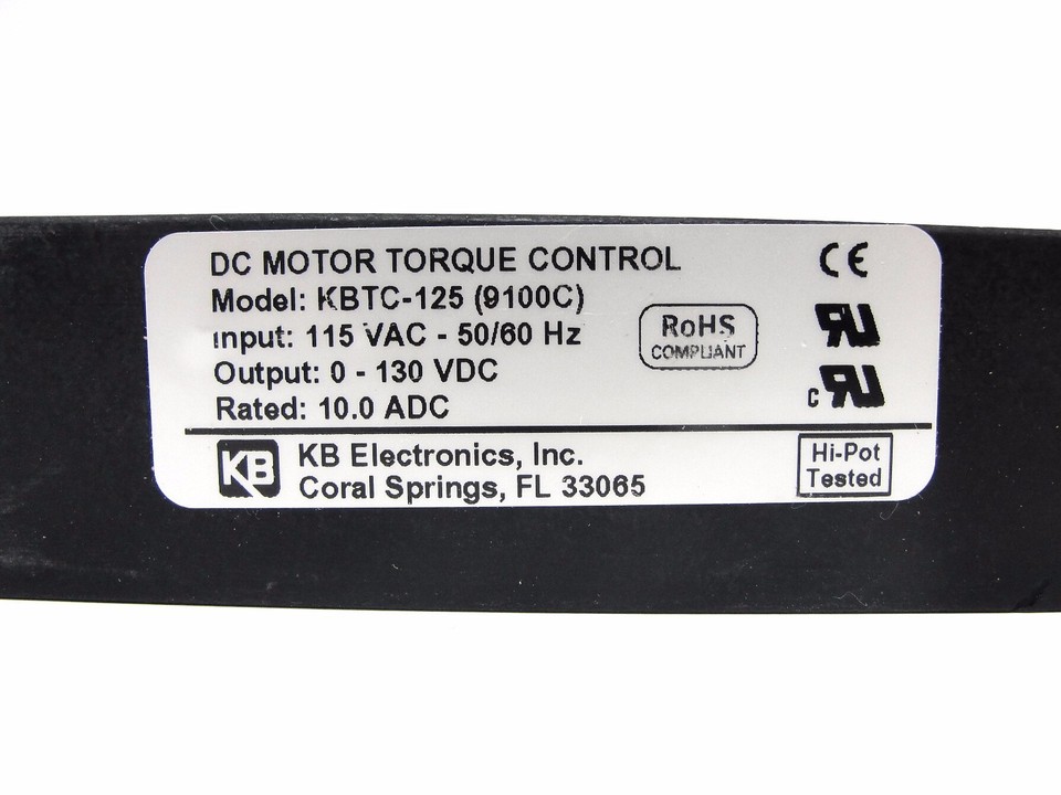 KB Electronics KBTC-125 DC Motor Torque Control 9100 | eBay