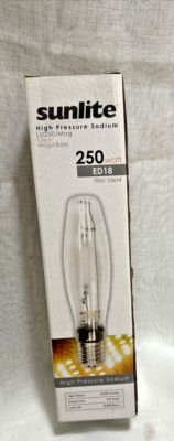 Sunlite LU250/MOG 250 Watt High Pressure Sodium Light Bulb, Mogul Base ...