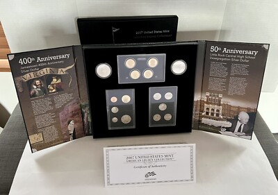 2007 US Mint Legacy Collection 12 Coin Set w/ 2 90% Silver $1 Coins w ...