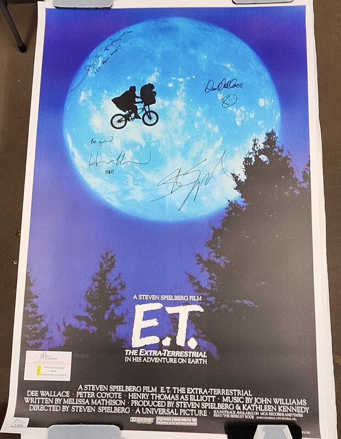 Steven Spielberg & Multi Cast Signed E.T Movie Poster 36x24 | eBay