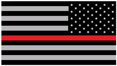 WVPT-00067-L LARGE RED LINE REVERSED AMERICAN FLAG 6.5" X 11" VINYL ...