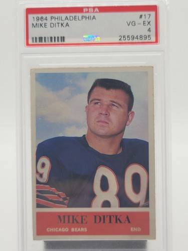 1964 Philadelphia Football Mike Ditka #17 PSA 4 | eBay