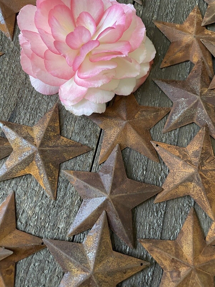 100 pc. Rusty Barn Stars 2.25 in 2 1/4" Primitive Country Rust Craft ...