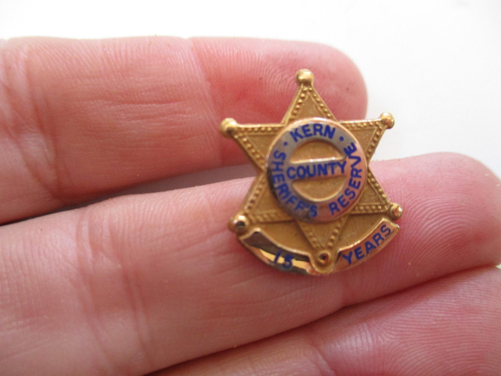 vintage Kern County California Sheriff Reserve MINI 15yrs Service Pin ...