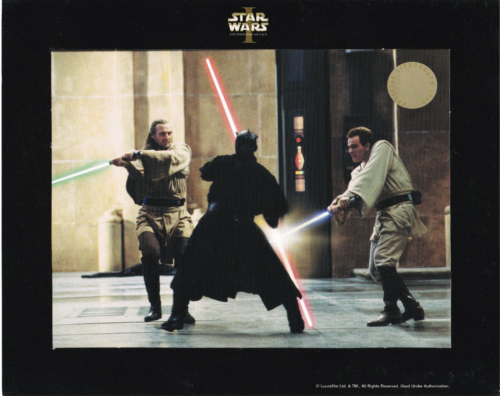 STAR WARS EPISODE 1 THE PHANTOM MENACE Official Lithograph 2000 10" X 8 ...