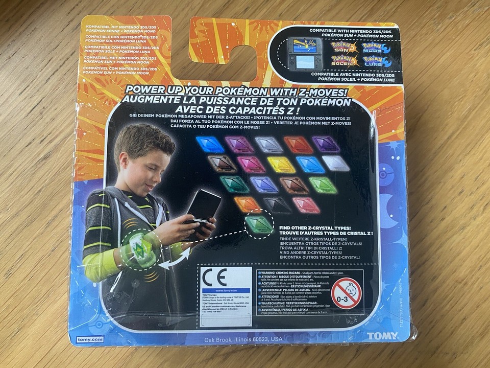 Pokemon Z Crystal Ring Ghostium Buginium Darkinium 3-Pack Tomy 2016 New ...