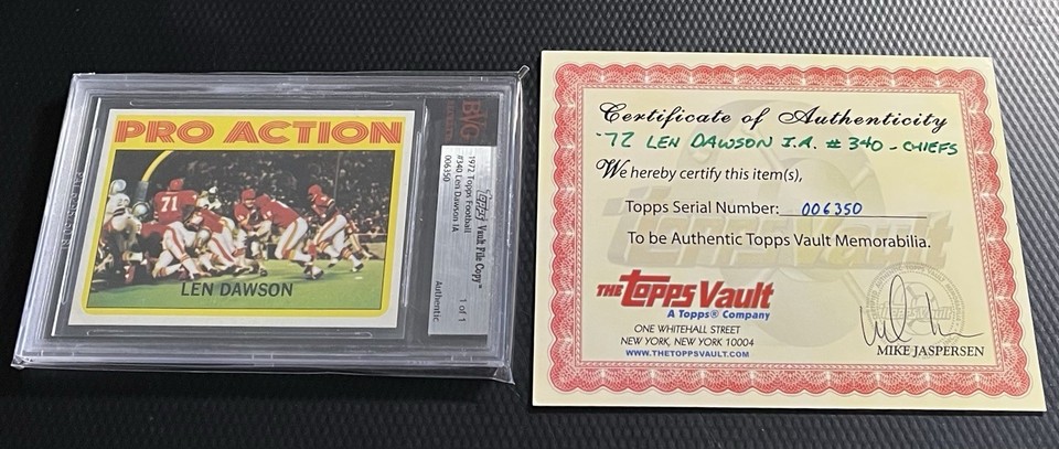 1972 Topps NFL Hi Series Vault Copy 1/1 Lot of 6 BVG Encapsulated w ...