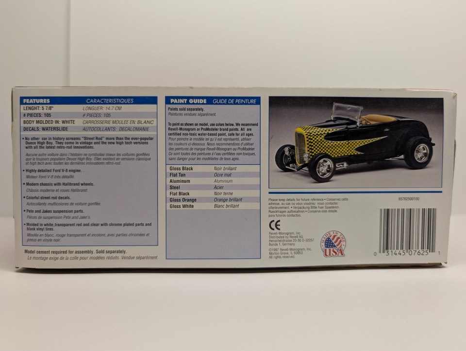 Revell/Monogram '32 Ford Highboy 1932 Street Rod 1:25 Scale Model Kit ...