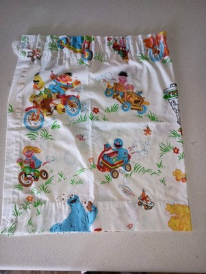 Sesame Street Curtains 4 Panels 37" w x 40" L Vintage Made In USA Pinch ...
