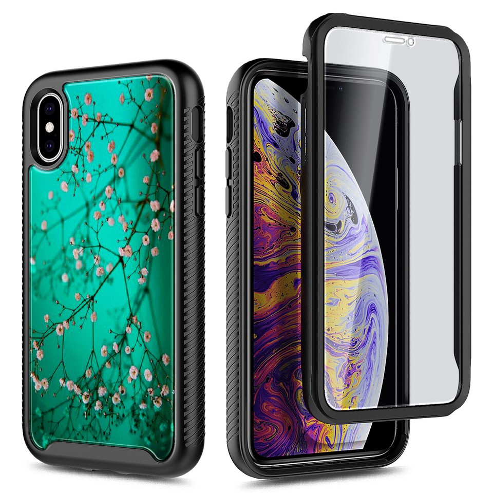 Full Body Defender Case For iPhone X XR Xs Max, Built-In Screen ...