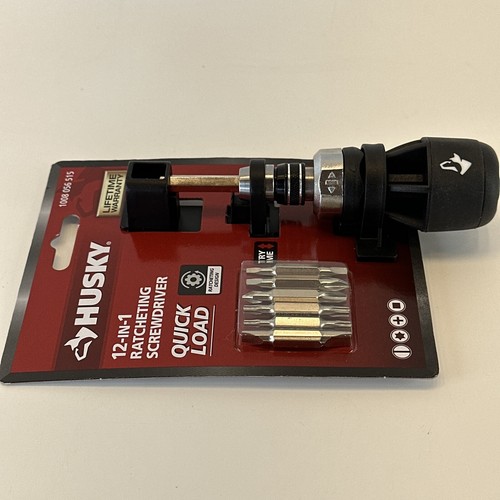 Husky 12-in-1 Ratcheting Quick Load Stubby Screwdriver Kit 1/4 inch ...