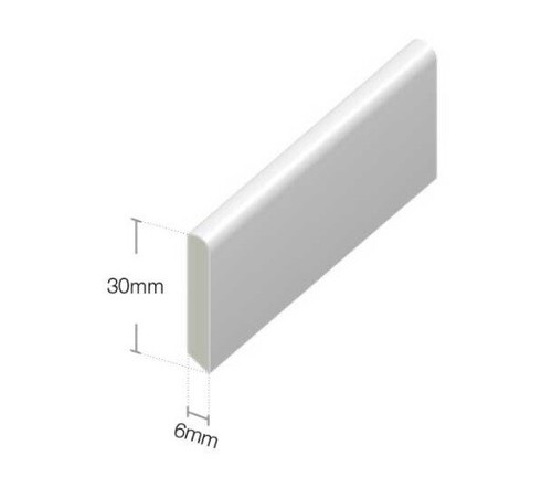 30mm Plastic Edging Trim Cloaking Fillet PVC Bathroom Window Door Edge ...
