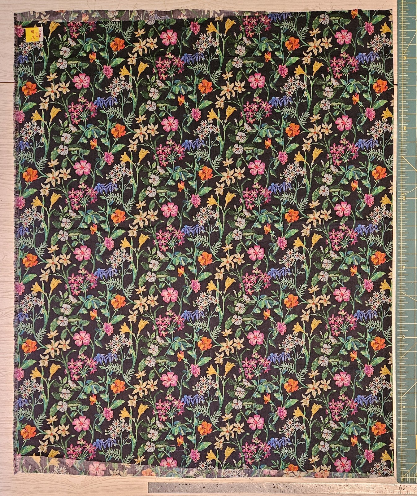 Liberty Floral LAWN Fabric LIGHT WT All Cotton Fabric AVG 7/8 YARD ...