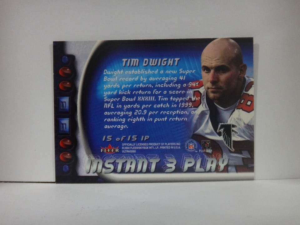 2000 Ultra Instant Three Play Atlanta Falcons Football Card #15 Tim ...