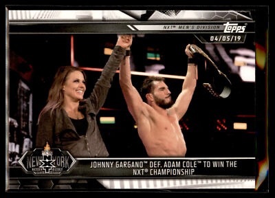 2019 Topps WWE Wrestling NXT Base Set #89 Johnny Gargano def Adam Cole ...
