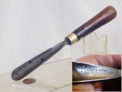 RARE Antique ADDIS SENR. Wood Carving Gouge Chisel #8 Sweep 3/4" Cut 8. ...
