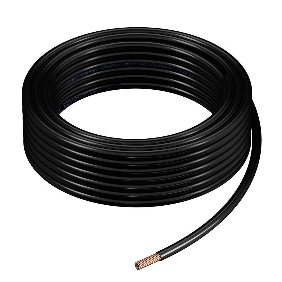 VEVOR 6 AWG THHN Wire 19-Stranded Black Copper Building Wire Nylon ...