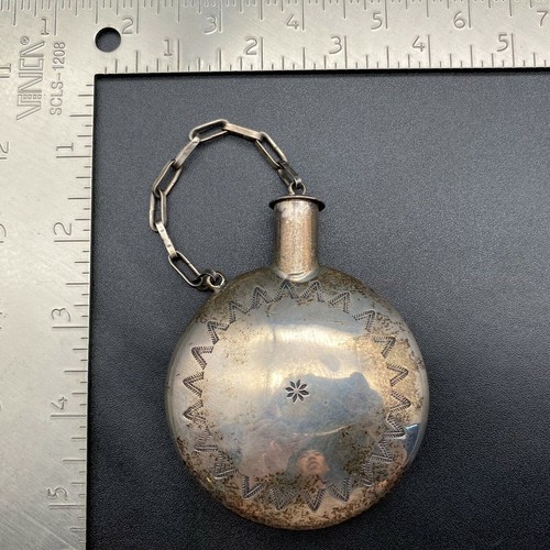 Vintage Navajo Native Tim Kee Whitman Hand Stampwork Silver Flask | eBay