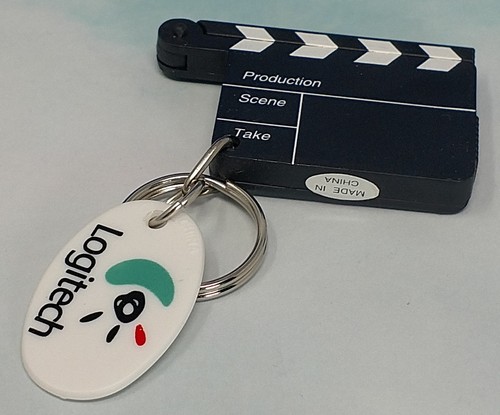 Logitech Clapperboard QuickCam keychain promo item w/magnifier | eBay