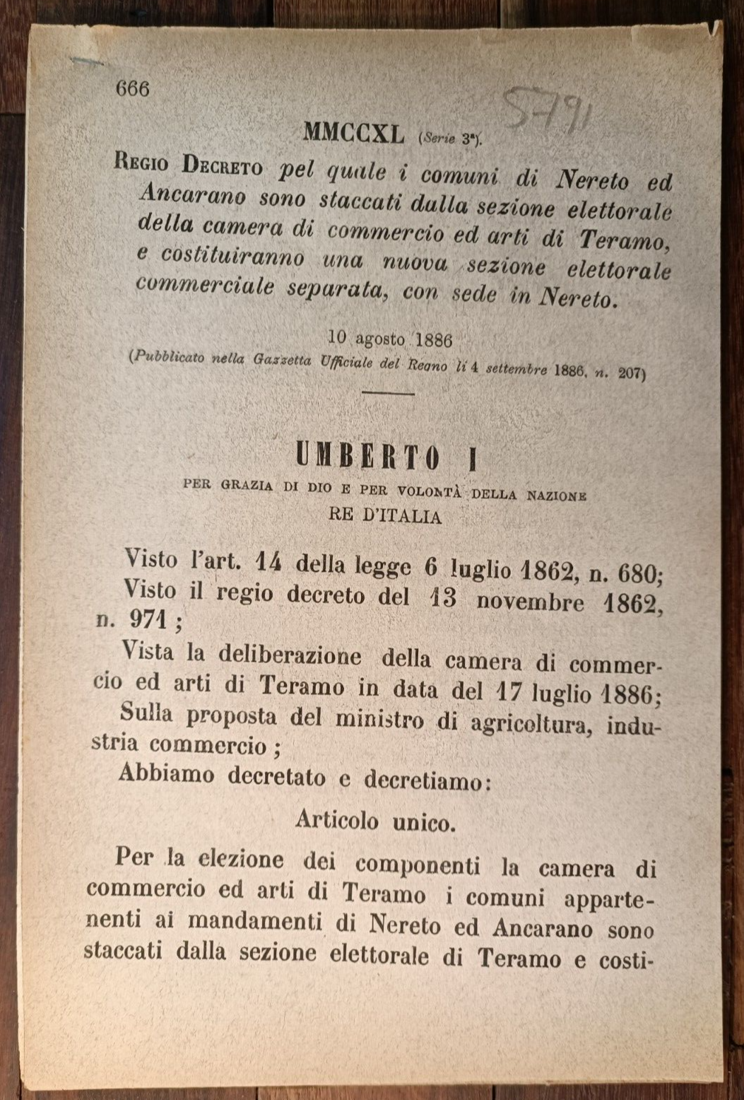 Nereto & Ancarano 1886 Royal Decree X Electoral Section-2 Pages-5791 ...