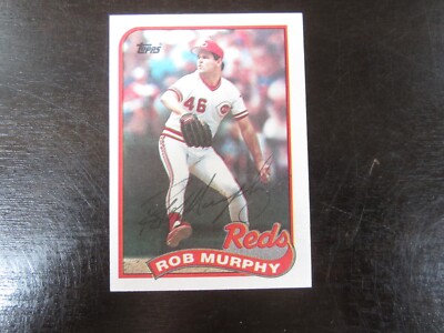1989 Topps # 446 Rob Murphy Autograph Signed Card (B) Cincinnati Reds ...