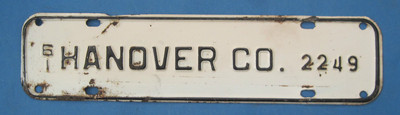 1961 Hanover County license plate from Virginia | eBay