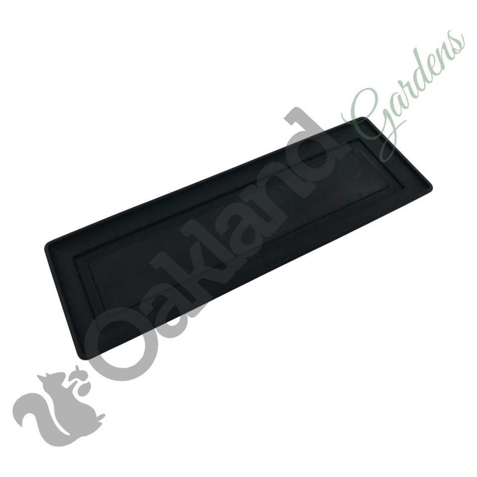 Medium Plant Pot Drip Watering Tray Saucer Black Windowsill Seed Trays ...
