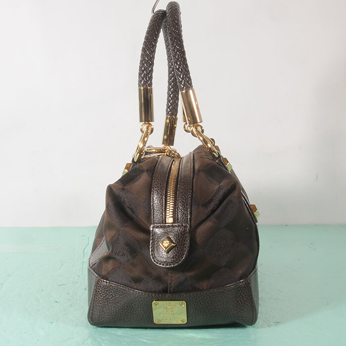 Authentic MCM Jacquard Diamond Pattern Tote Bag + Dust Cover | eBay