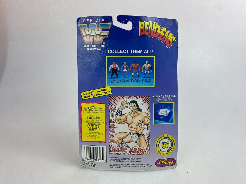 Wildman Marc Mero Vintage WWF Bend Ems Series 4 Figure New 1996 JusToys ...