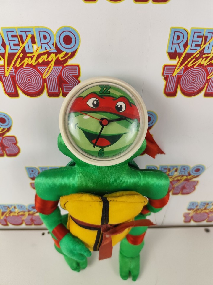 TMNT Ninja Turtles 1991 Mirage Rare Clock Watch Plush Vintage Tested ...