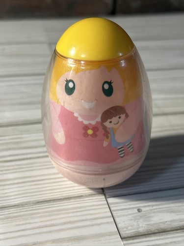 Weebles Wobble Toys 2009 Egg Shaped Hasbro Playskool #12 Girl w/ Doll ...